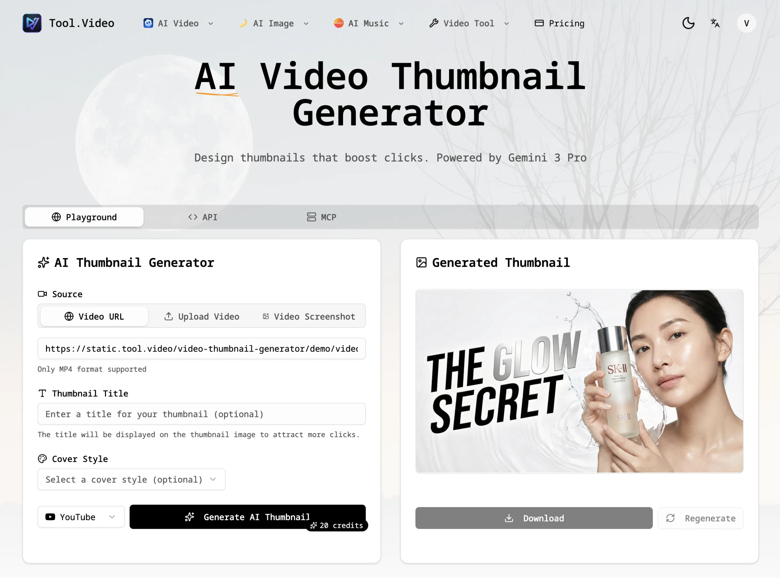 AI Video Thumbnail Generator - Tool.Video